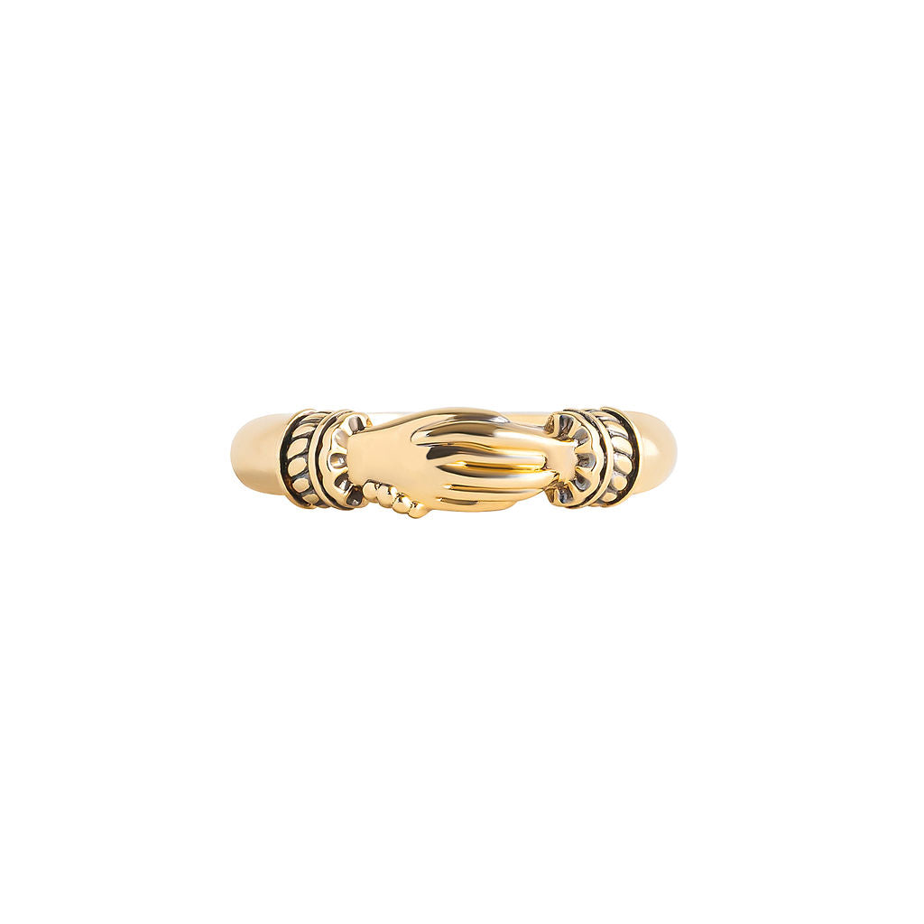 Clasped Hands Wedding Band – Hera
